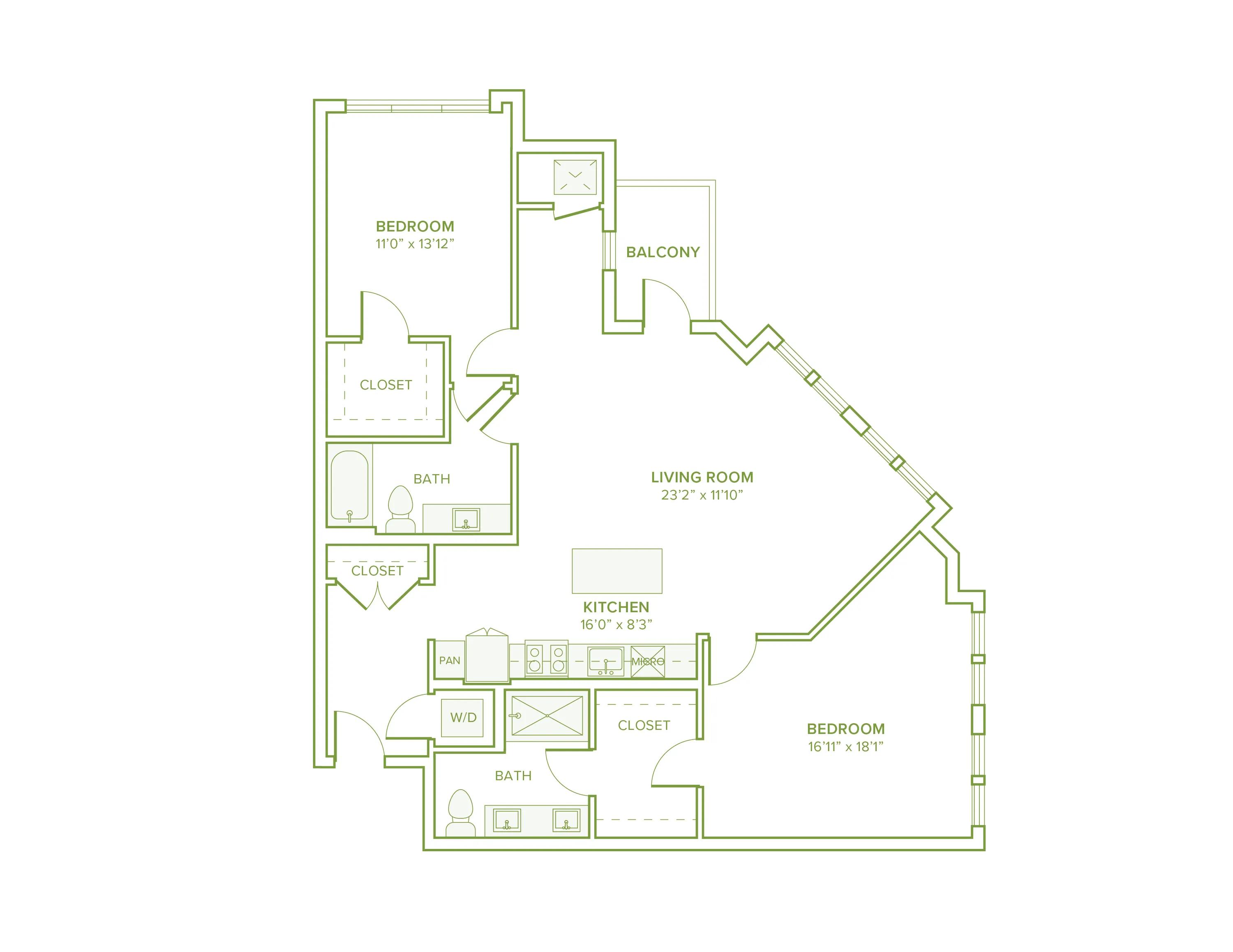 B27 | 2 Bed Apartment | Modera Falls Church