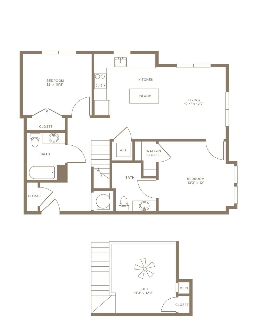 B7AL | 2 Bed Apartment | Modera Natick Center