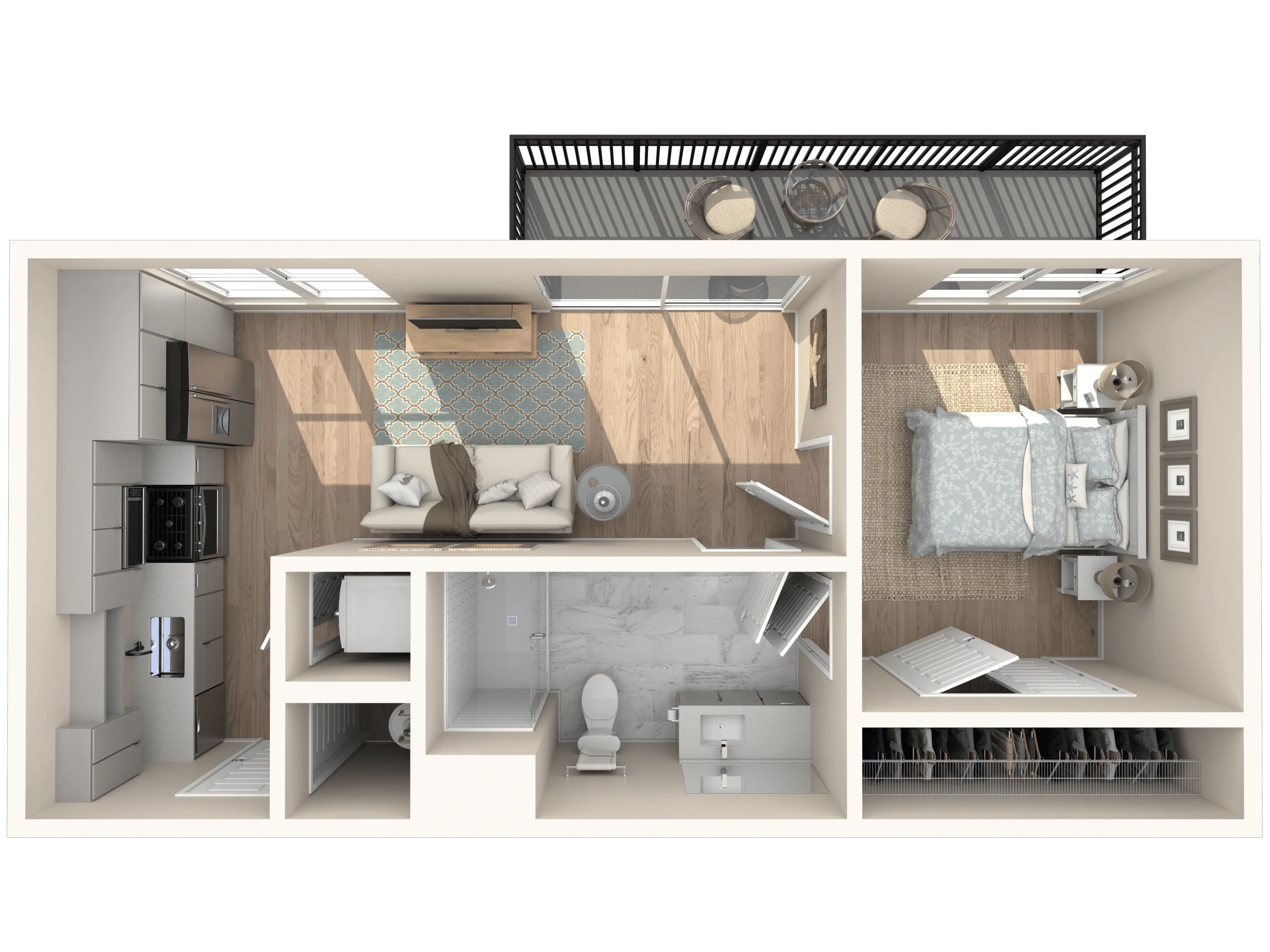 A08: Cozy 1 Bed 1 Bath in Tampa | 494 sq ft