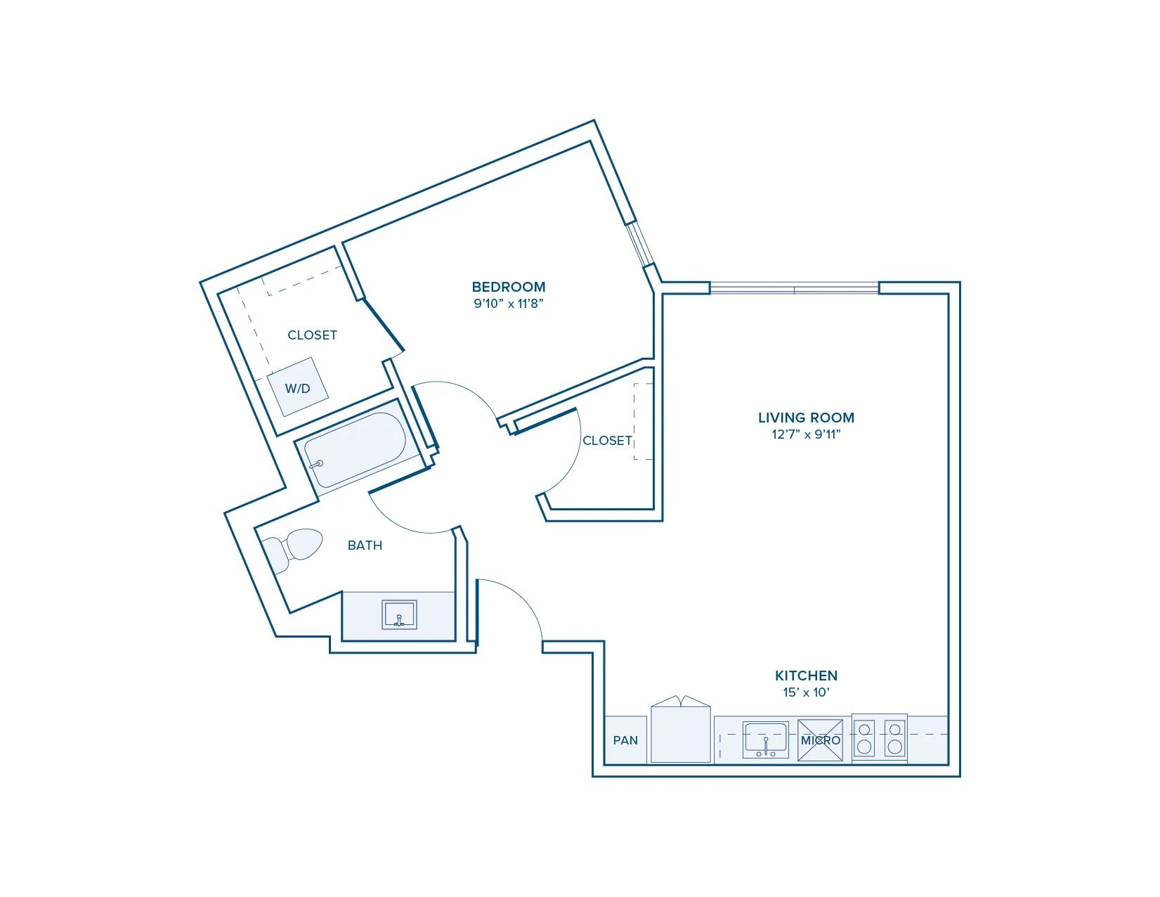 A05 | 1 Bed Apartment | Modera Beaverton