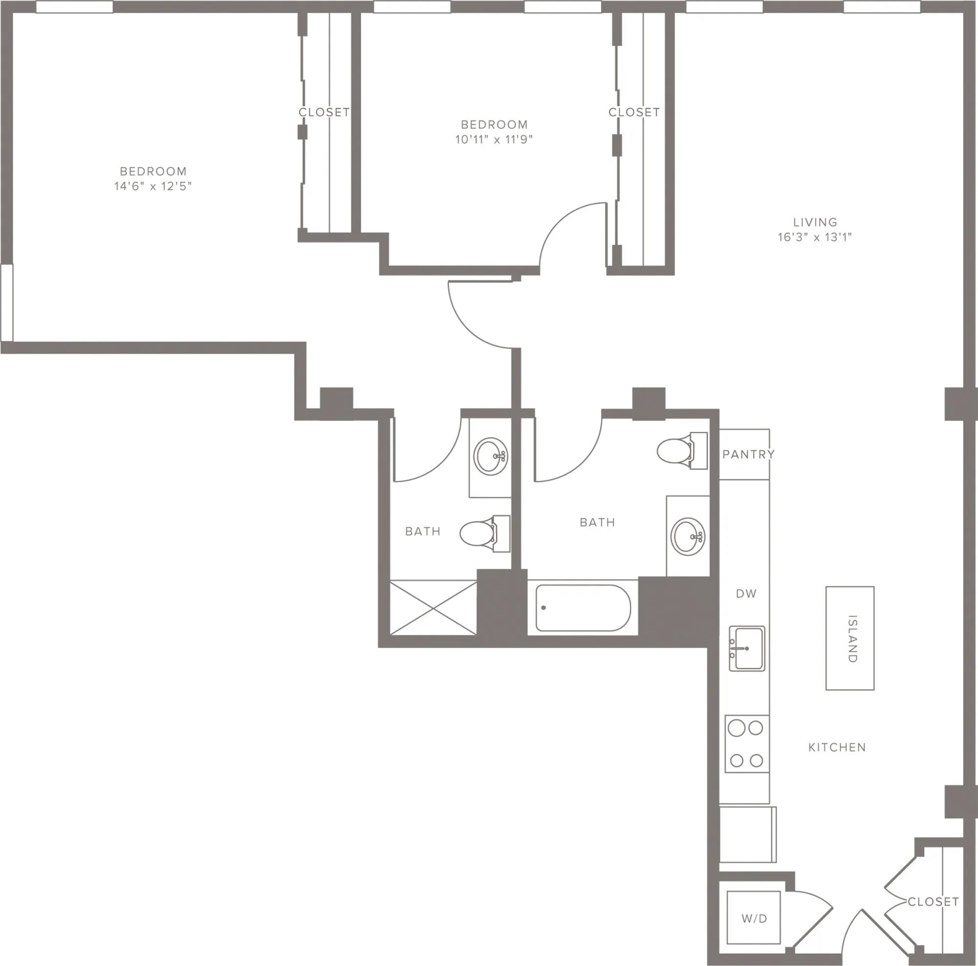 B10 - Two Bedroom | 2 Bed Apartment | Modera Lofts