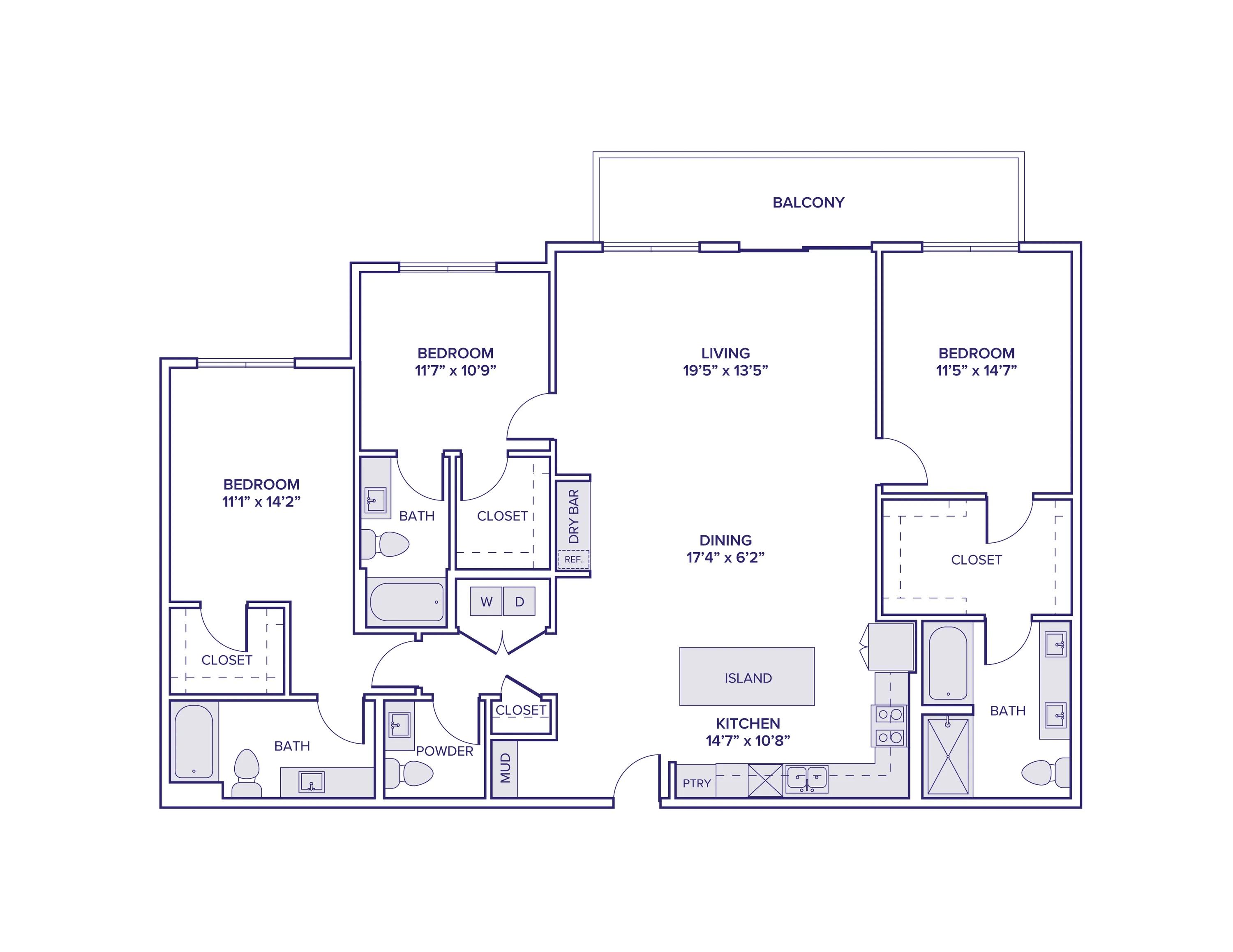 RC03 | 3 Bed Apartment | Modera Reserve