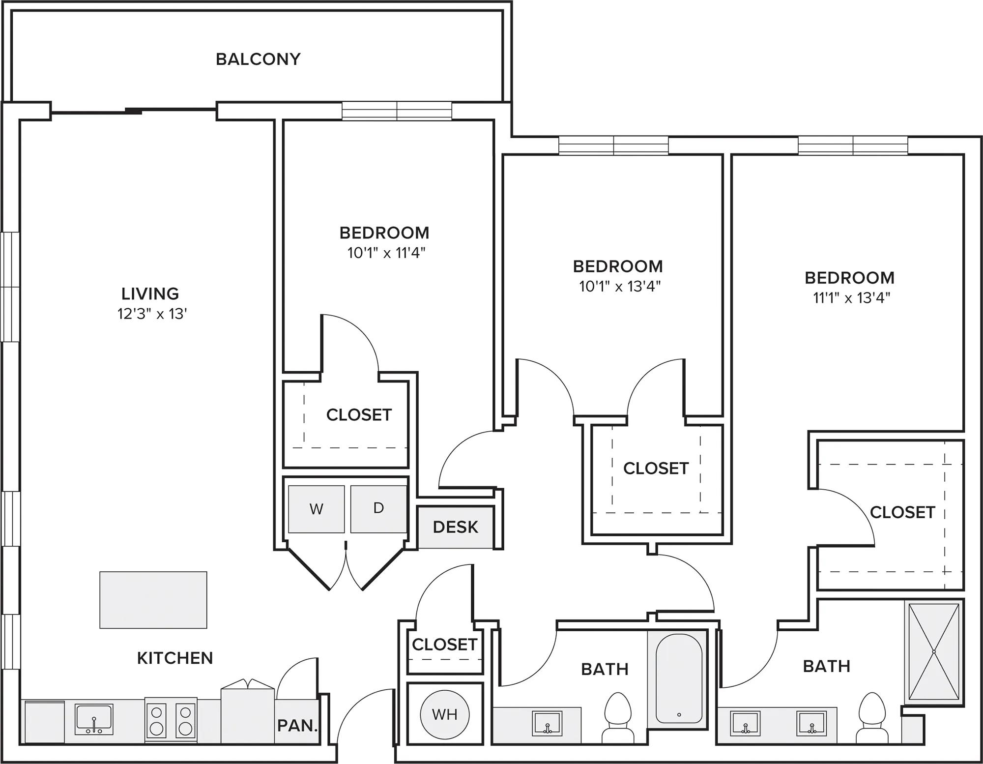 C03 | 3 Bed Apartment | Modera Academical Village