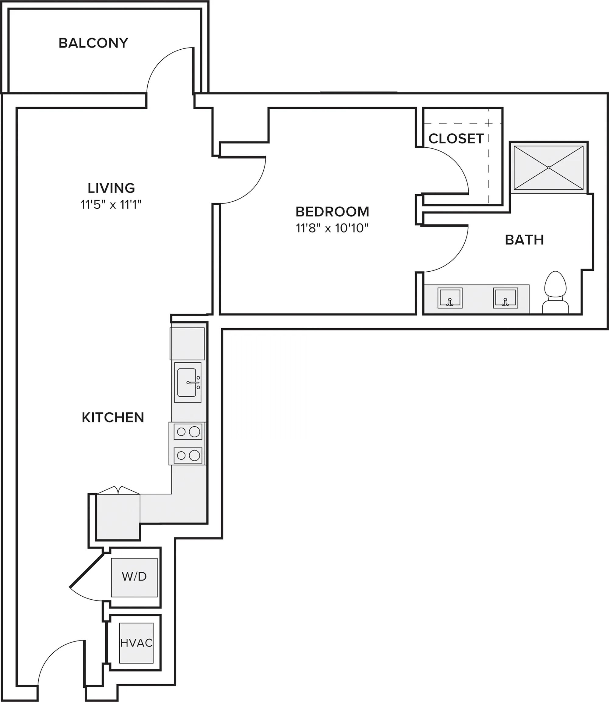 A02 | 1 Bed Apartment | Modera Parkside