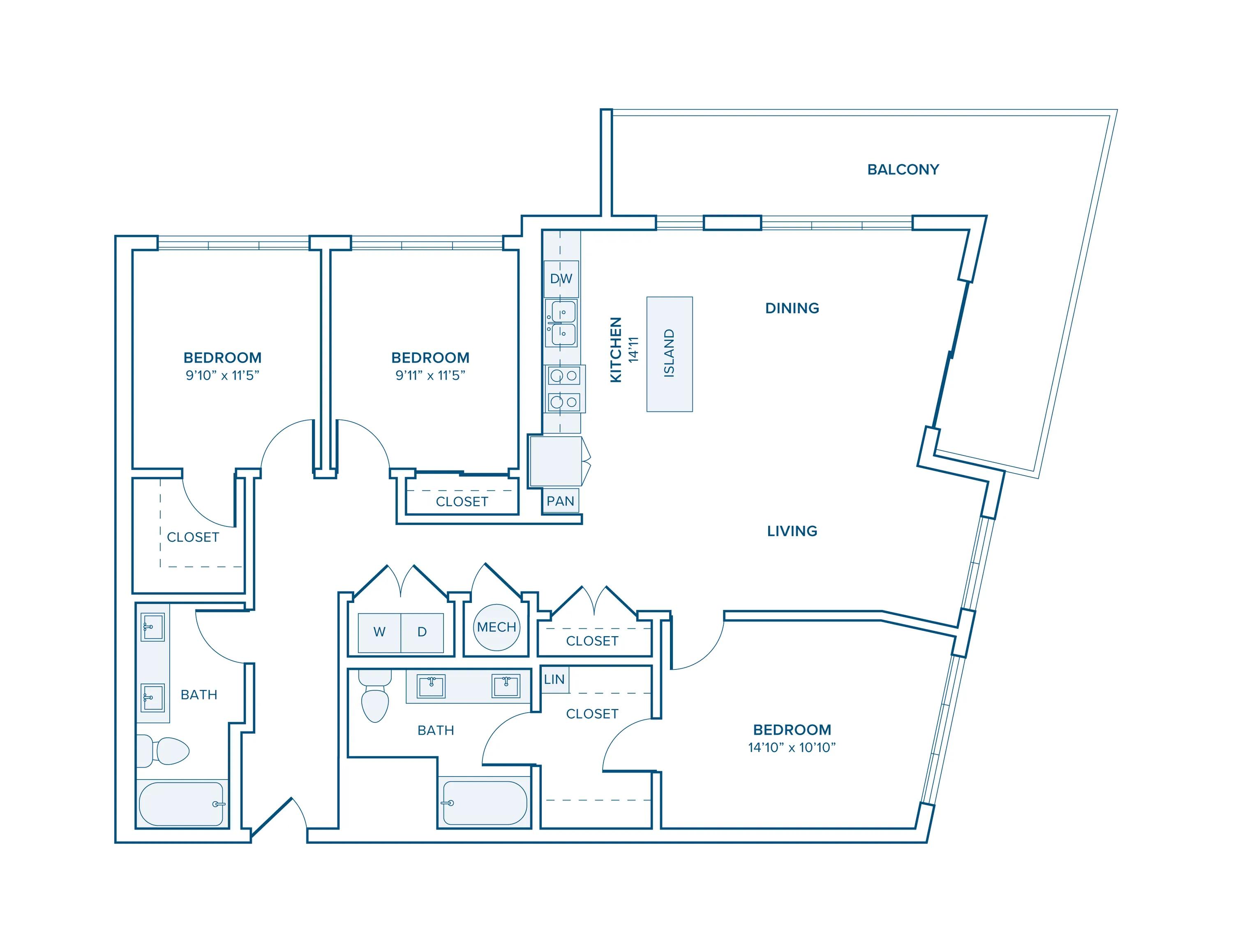 C04 | 3 Bed Apartment | Modera SoBro