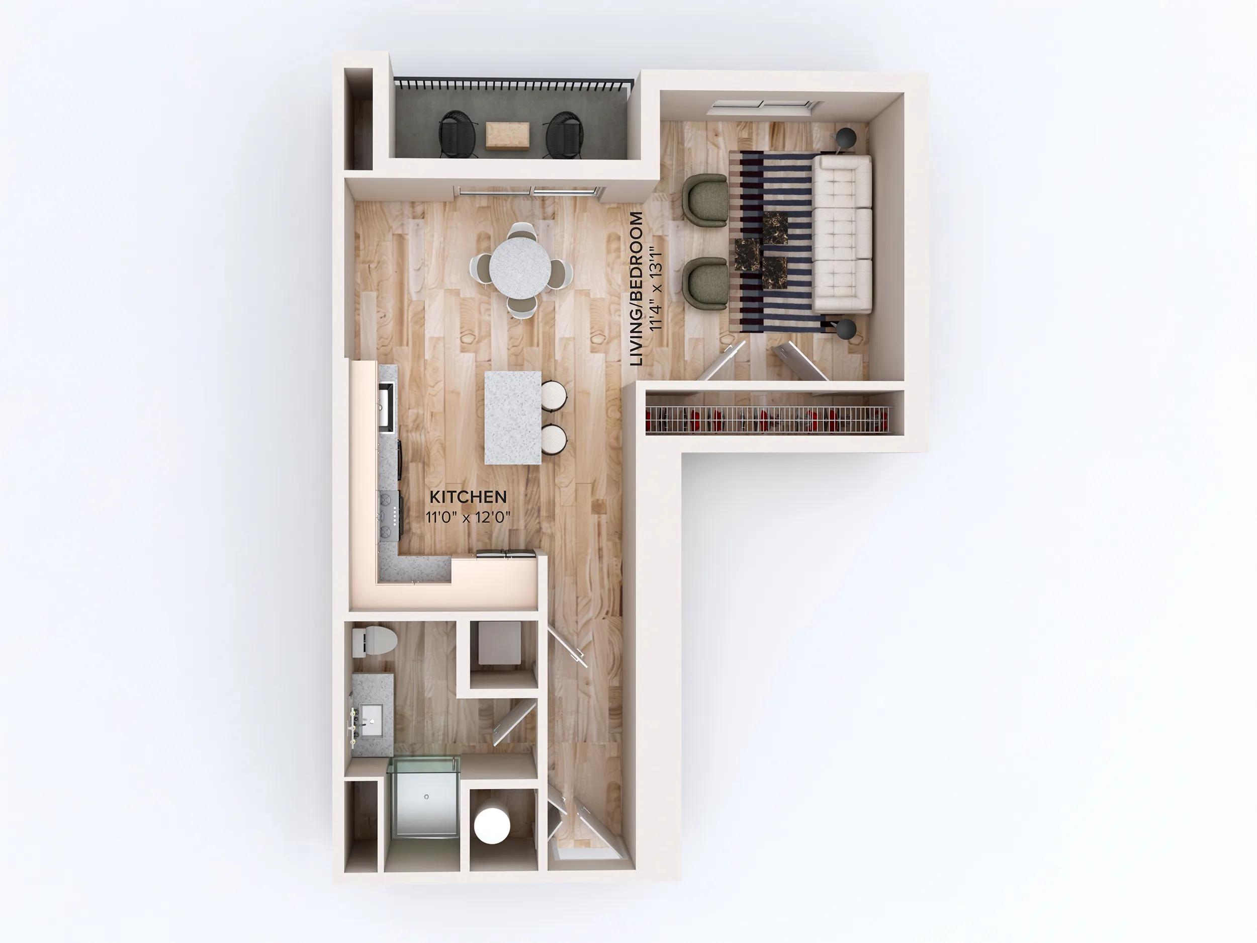 Apartments in Miami: Studio, 1-, 2-, & 3-Bedroom Floor Plans