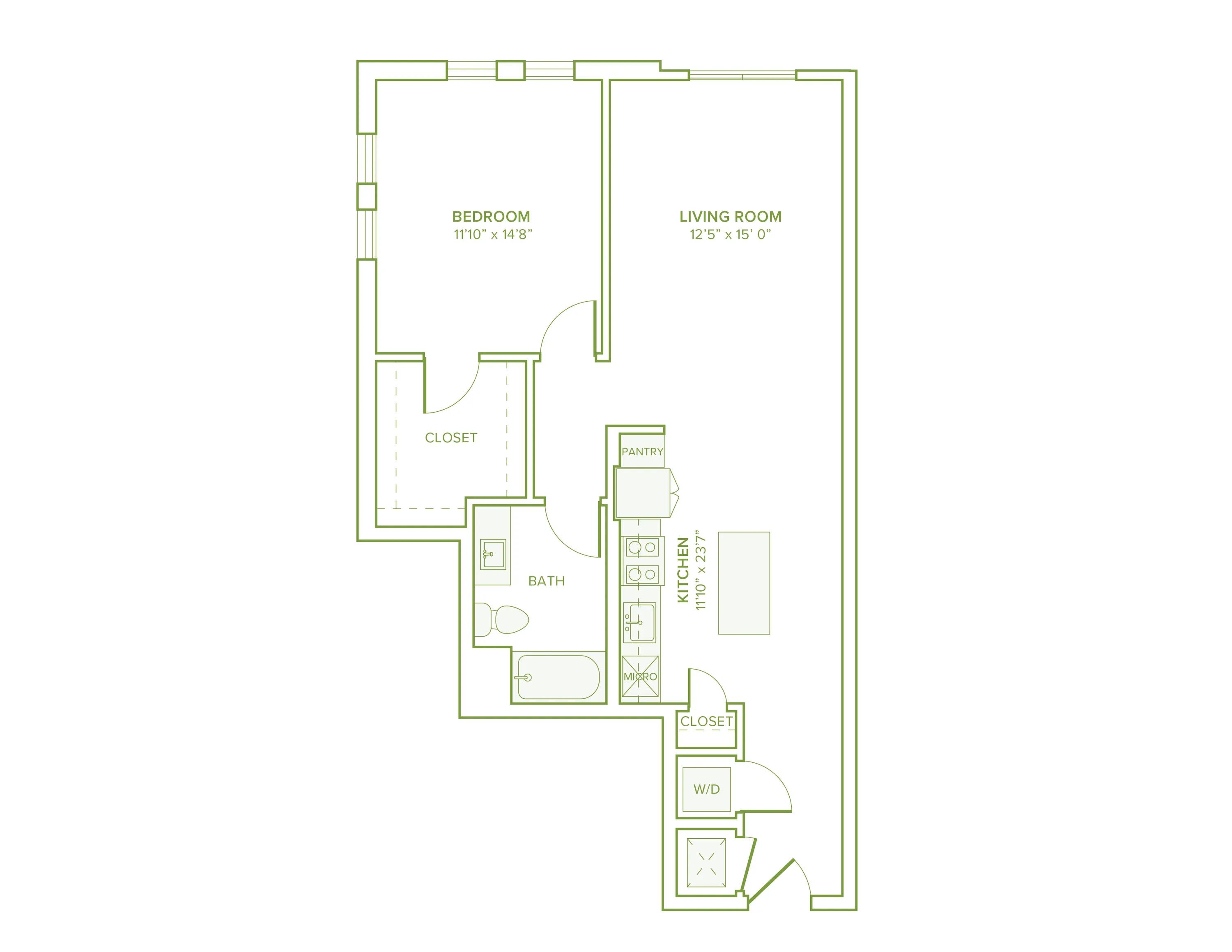 A19 | 1 Bed Apartment | Modera Falls Church