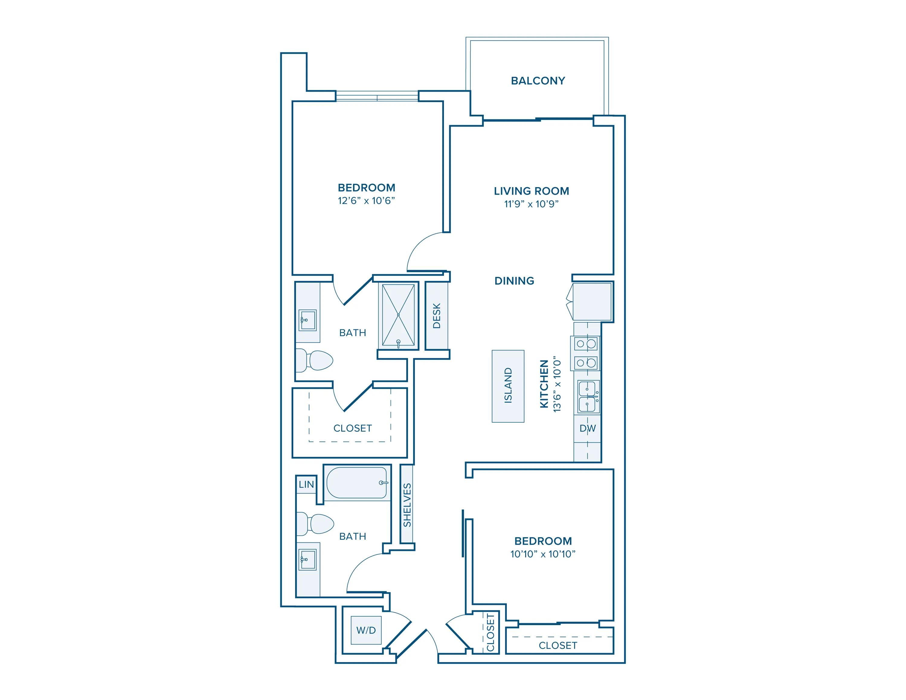 1-3 Bedroom Apartments Nashville, TN | Modera SoBro Layouts