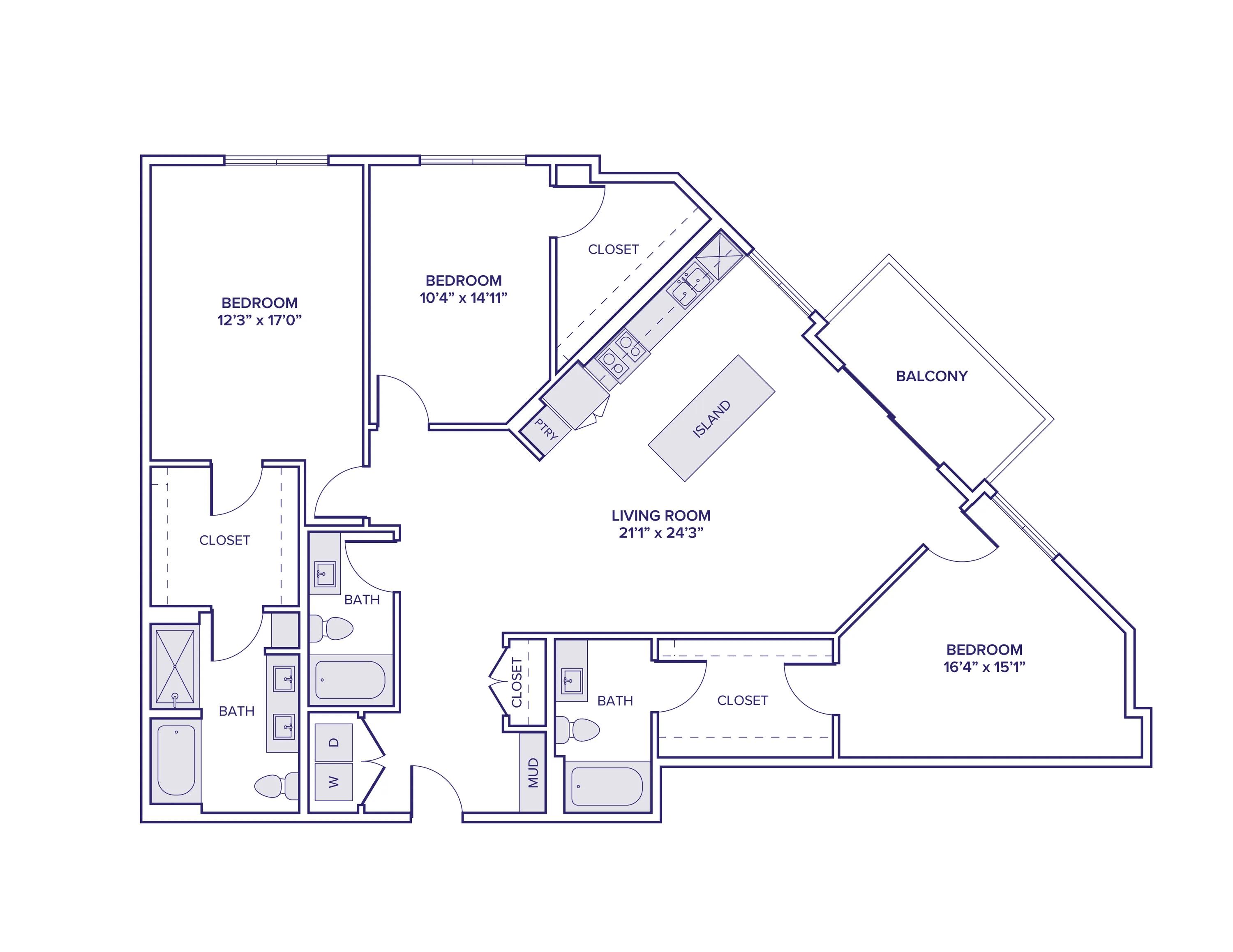 RC01 | 3 Bed Apartment | Modera Reserve