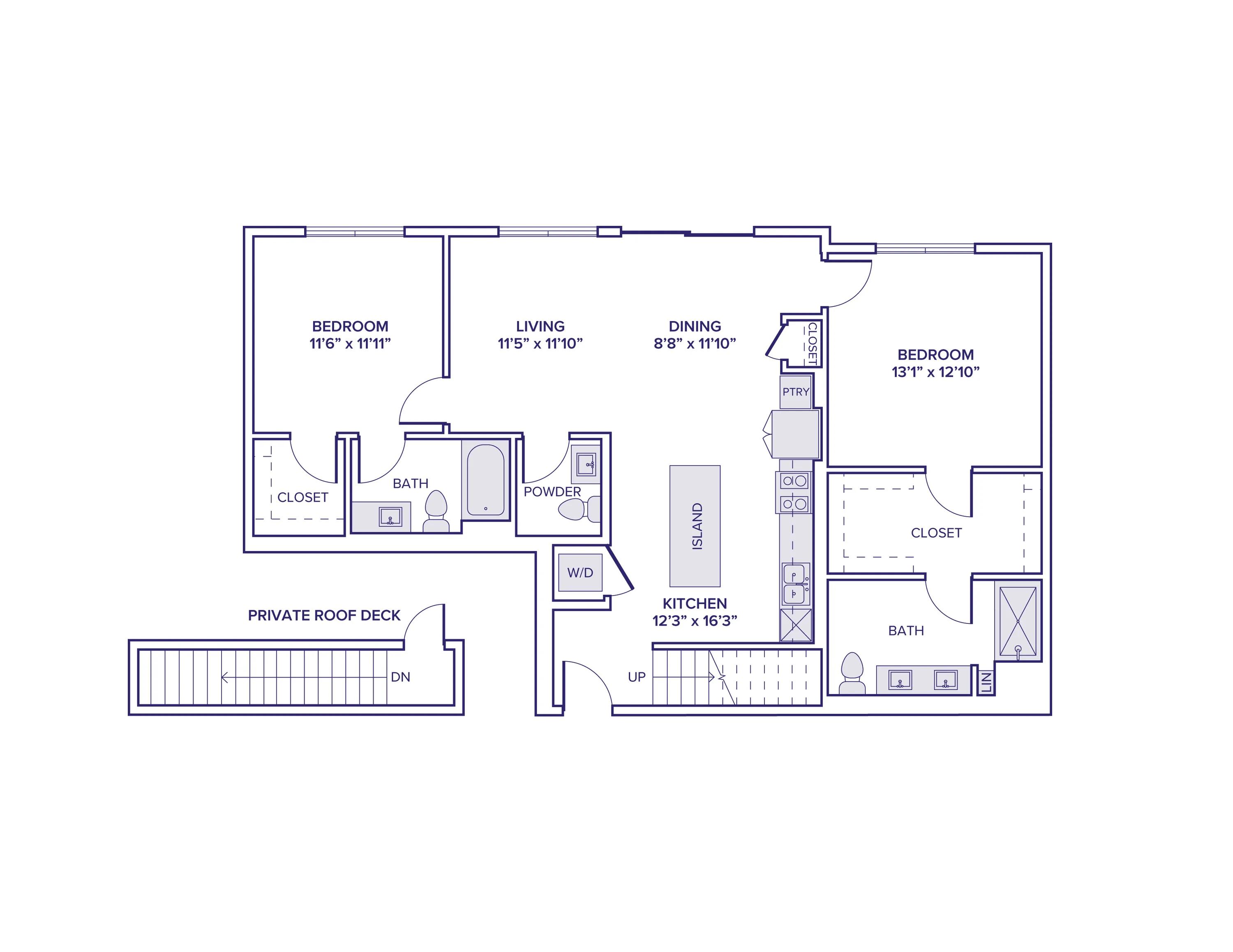 RB04R | 2 Bed Apartment | Modera Reserve