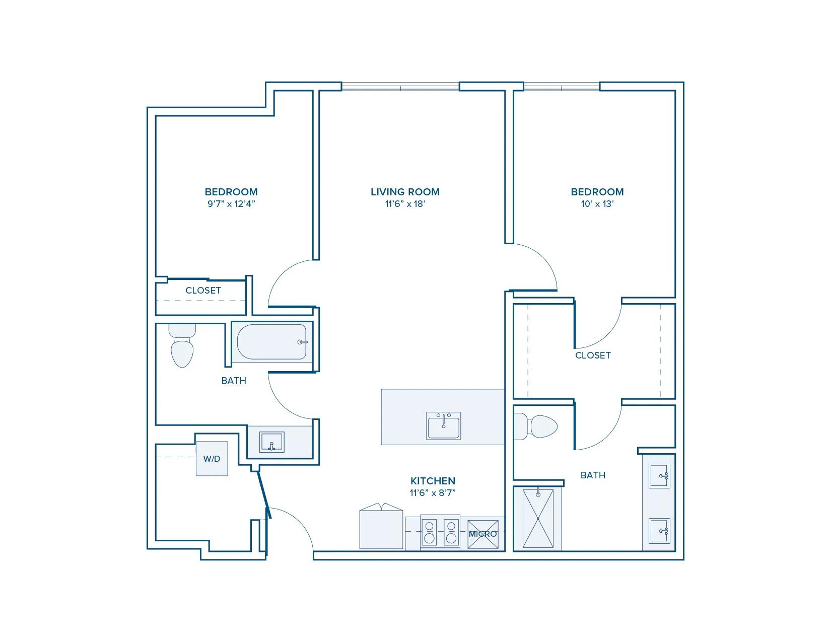 B06 | 2 Bed Apartment | Modera Beaverton