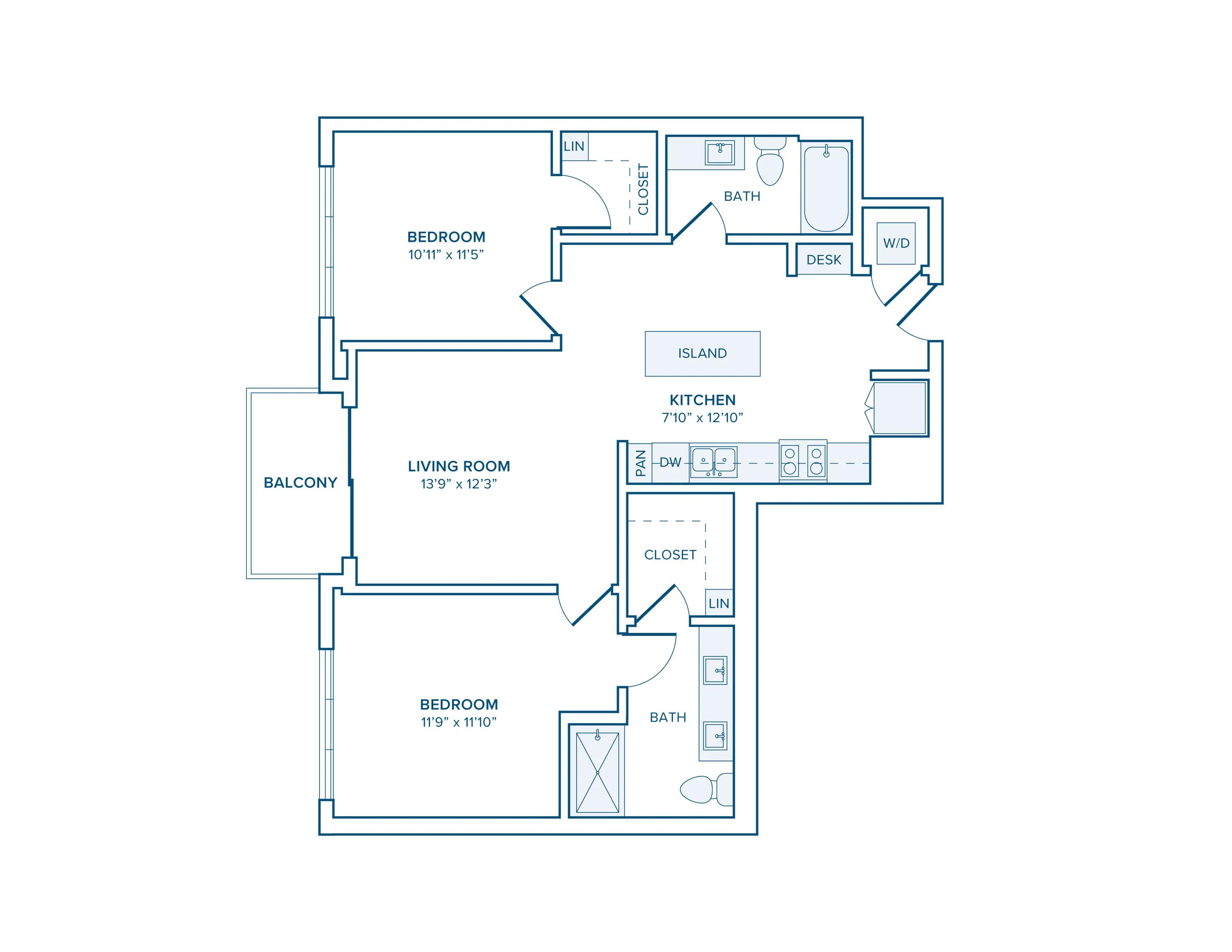 B05 | 2 Bed Apartment | Modera SoBro