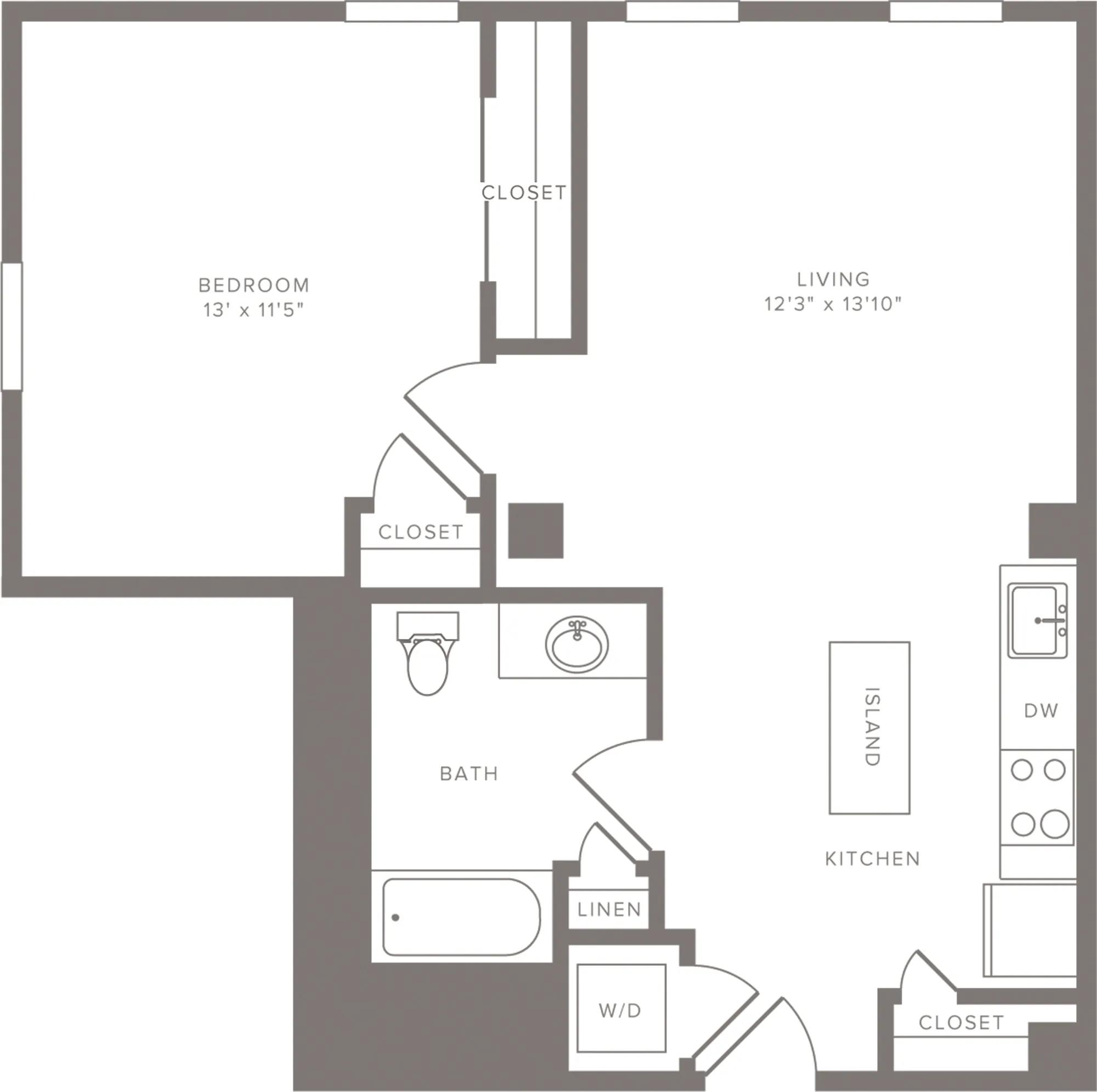 A09 - One Bedroom | 1 Bed Apartment | Modera Lofts