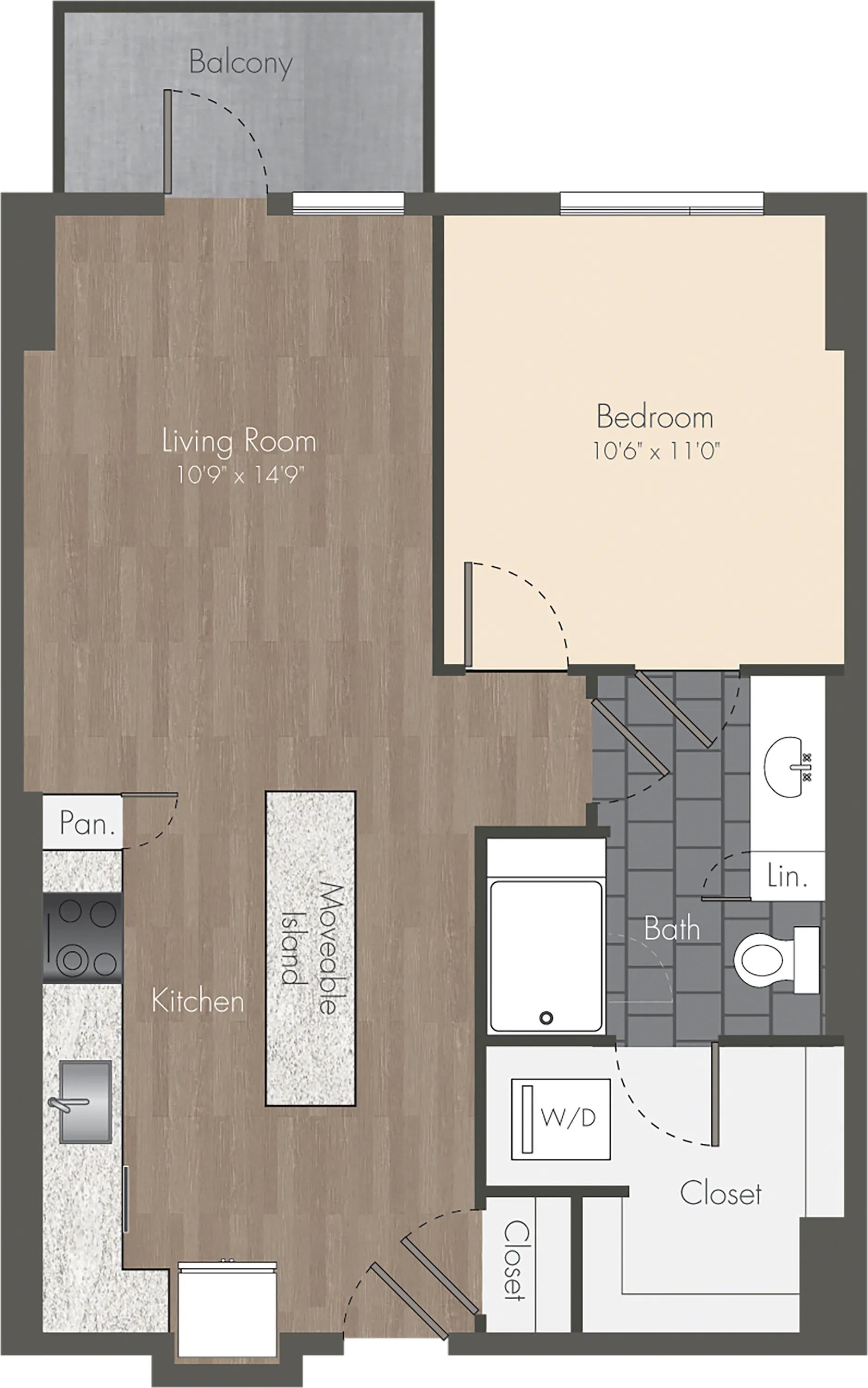 Studio, 1-, 2-, & 3-Bedroom Floor Plans at Dallas Apartments