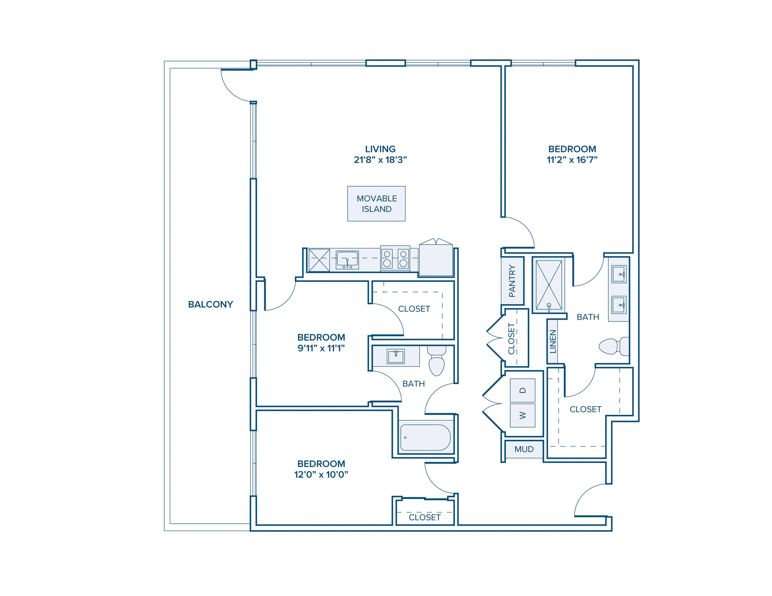 C03 | 3 Bed Apartment | Modera Scottsdale