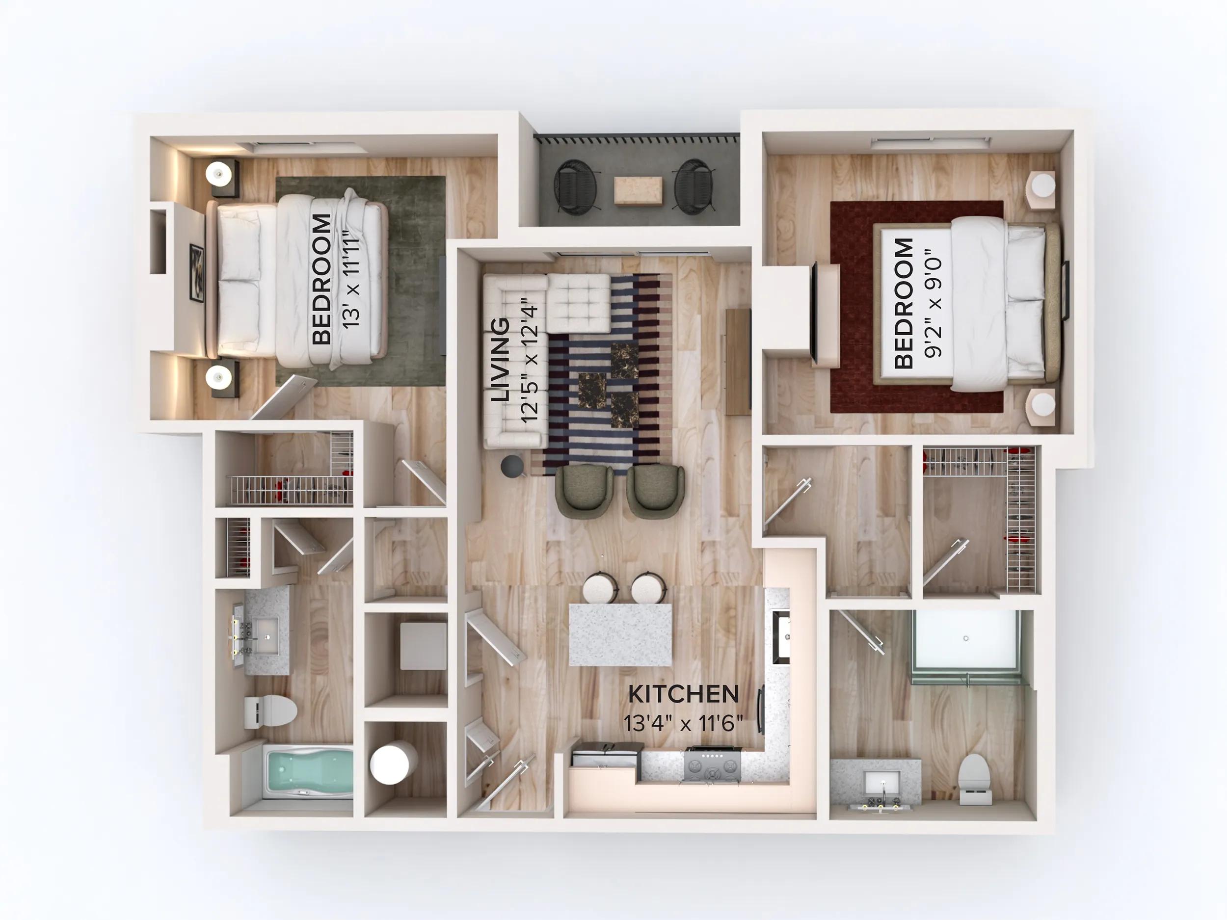 B01: Elegant 2 Bed 2 Bath in Miami | 1007+ sq ft