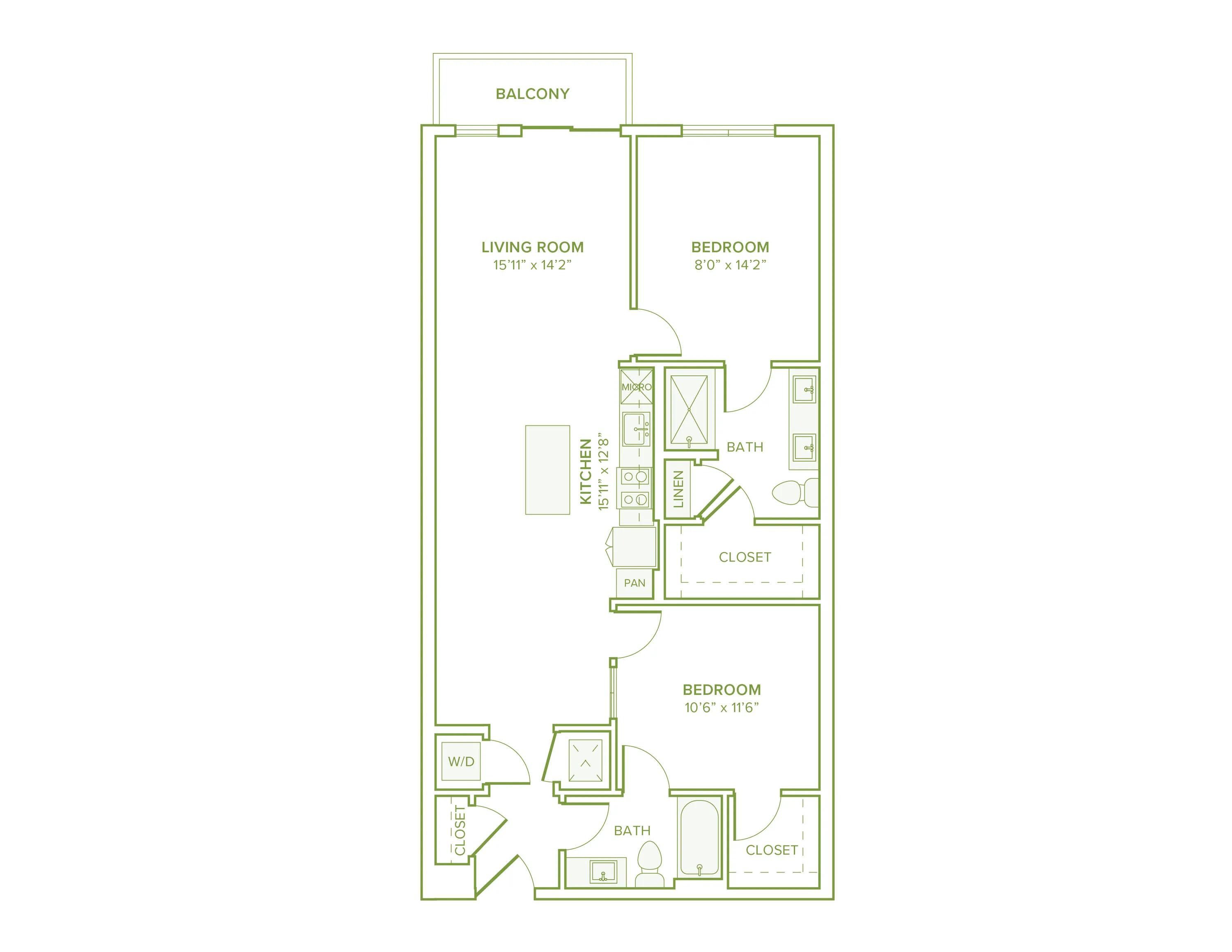B16 | 2 Bed Apartment | Modera Falls Church