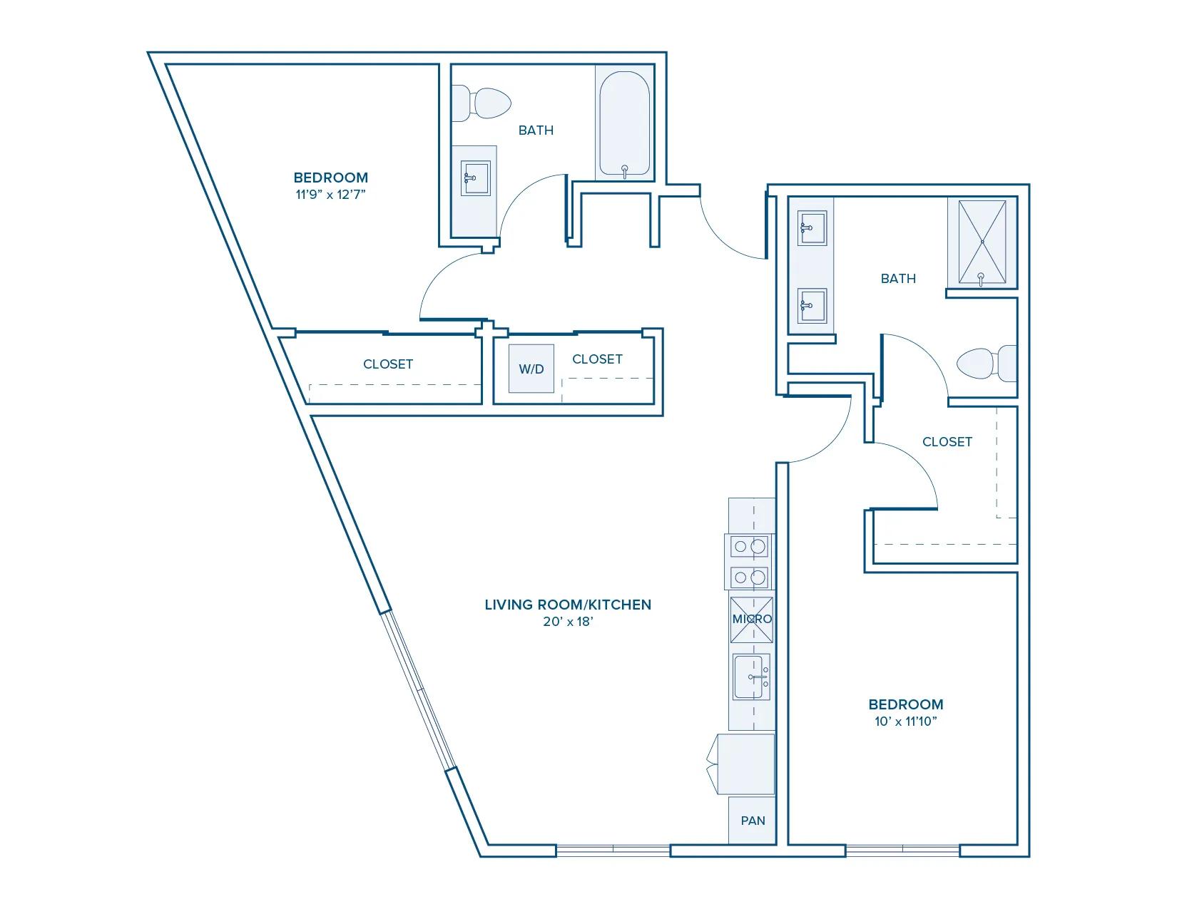 B09 | 2 Bed Apartment | Modera Beaverton