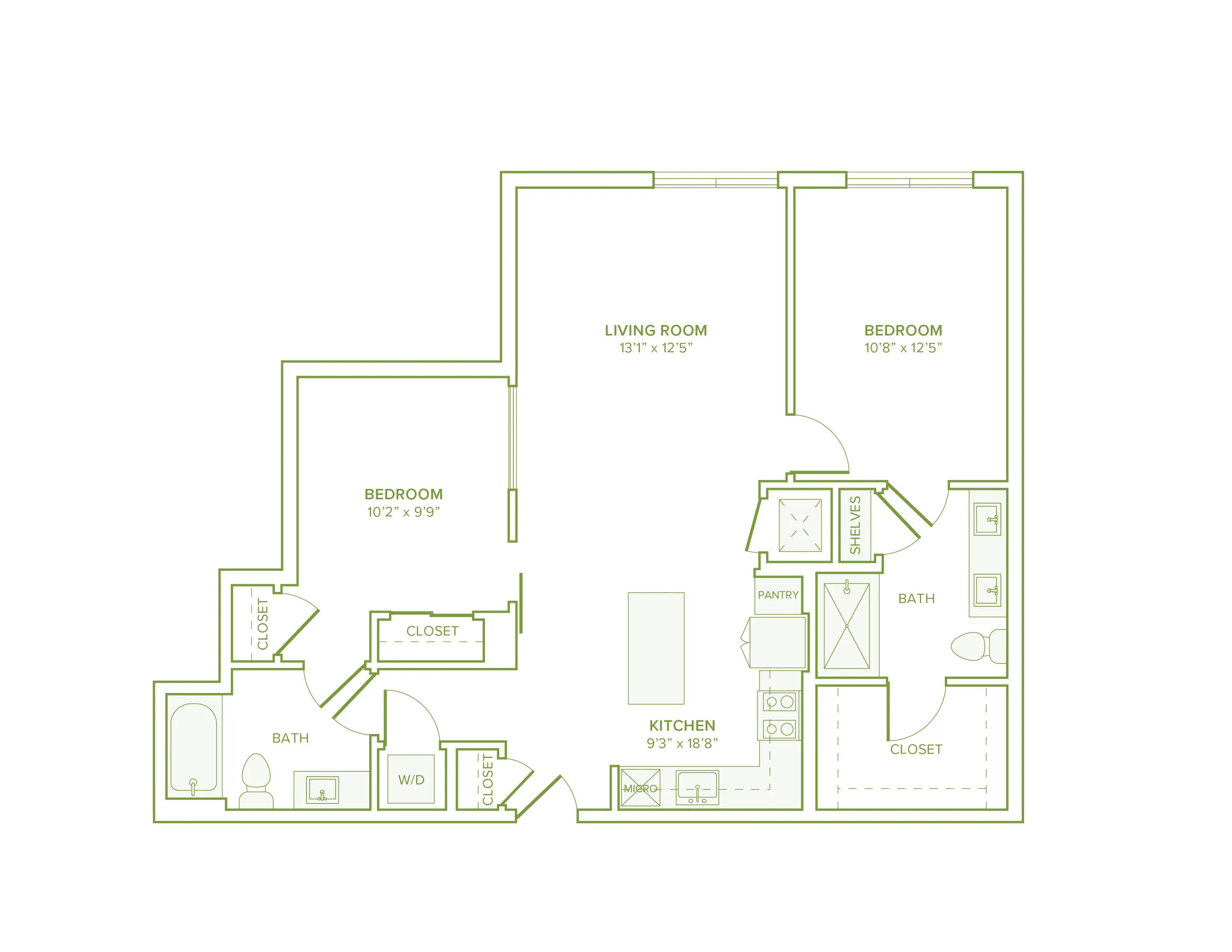B09 | 2 Bed Apartment | Modera Falls Church