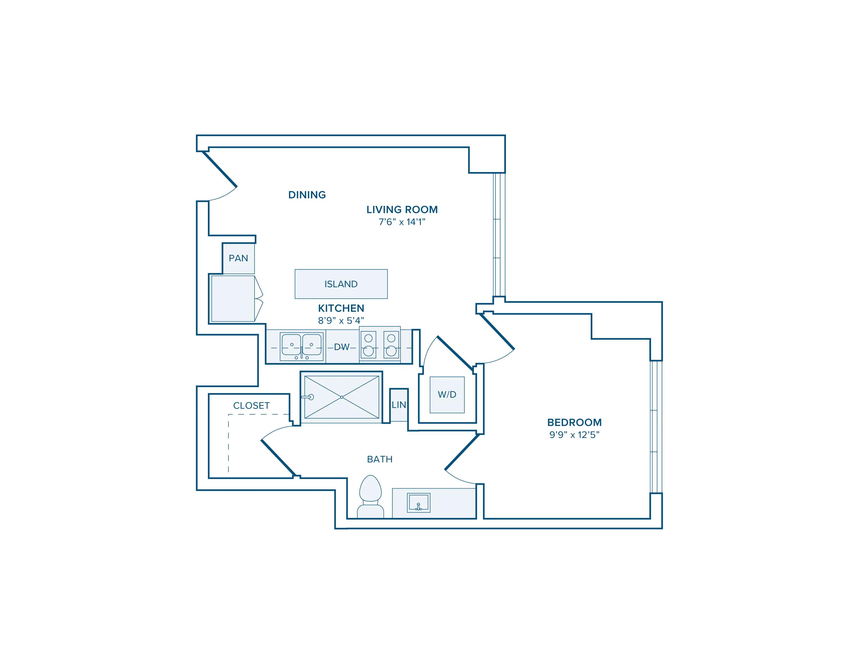 A01 | 1 Bed Apartment | Modera SoBro